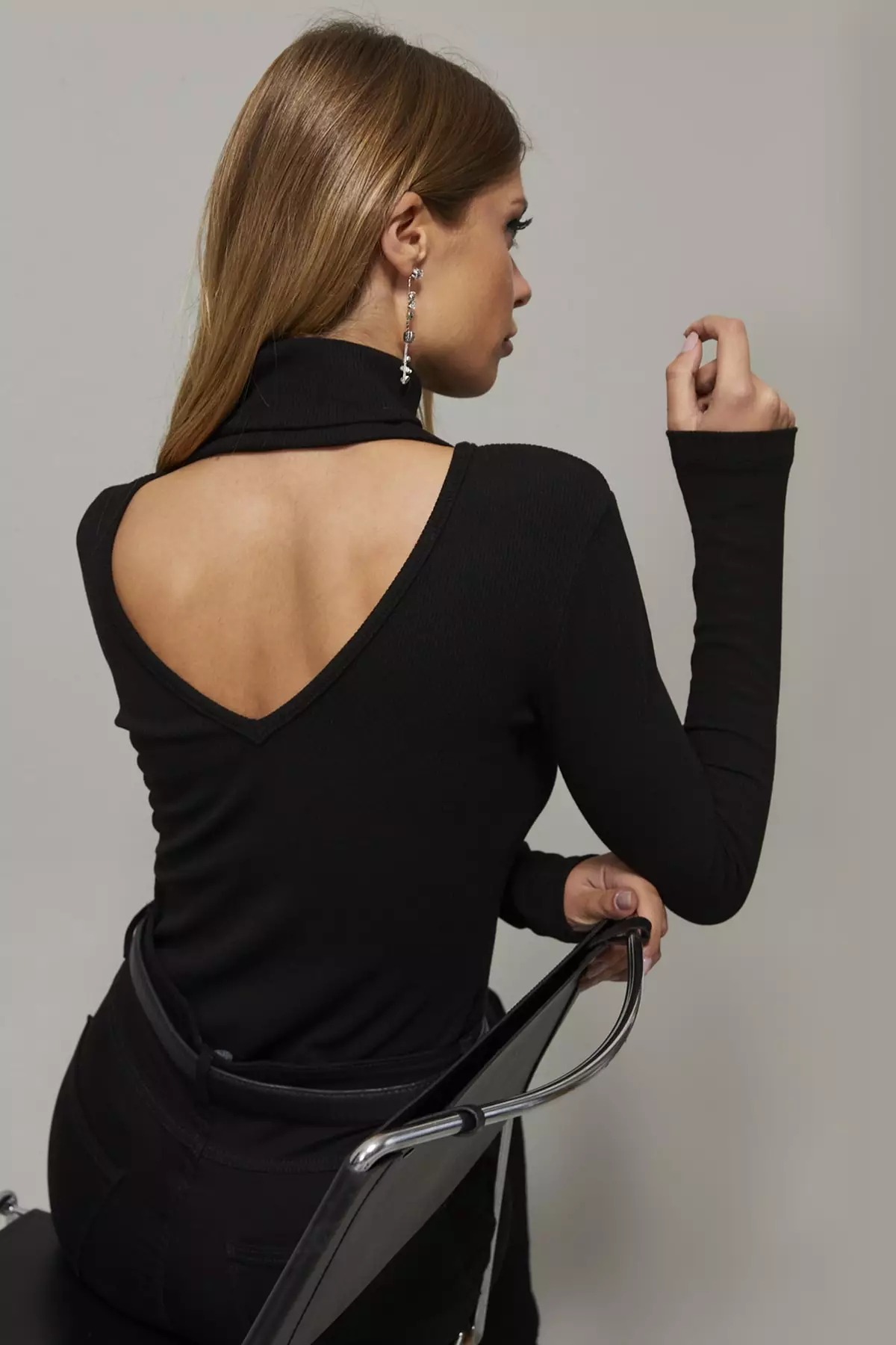Buy Cool & Sexy Open Back Turtleneck Blouse 2025 Online | ZALORA