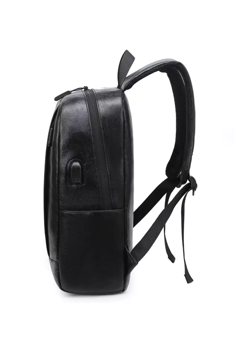 Buy Lara Men's Fashionable Leather Backpack - Black 2025 Online ...