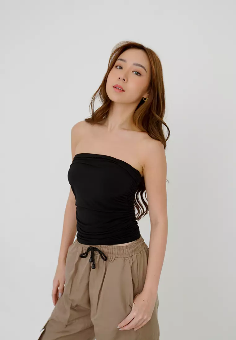 Jual nzinga NZINGA agatha tube top kemben serut wanita hitam Original ...