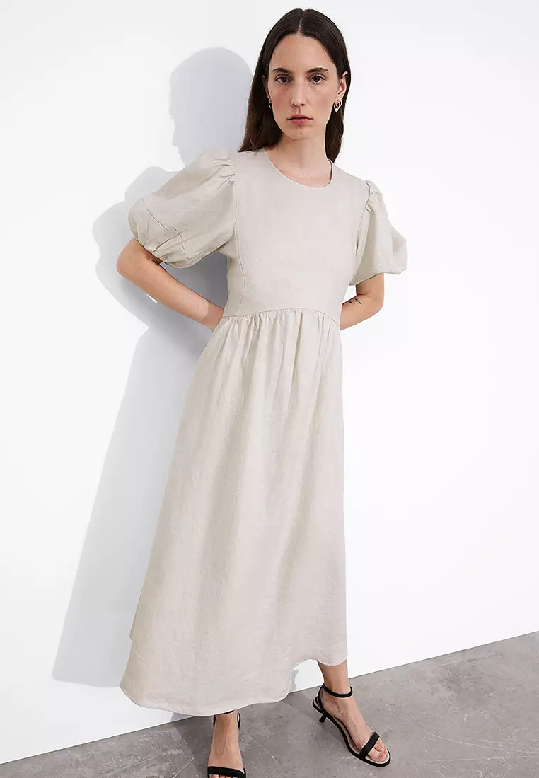 Buy & Other Stories Puff-Sleeve Midi Dress 2025 Online | ZALORA Philippines