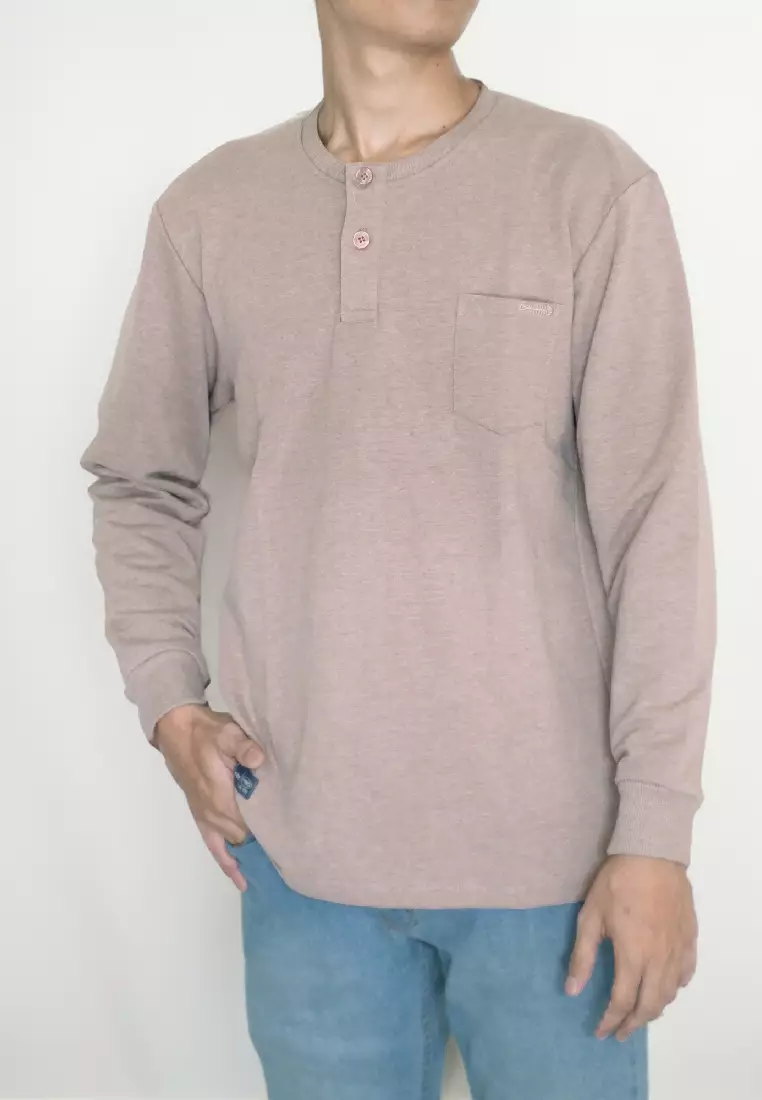 Jual IEBE Kaos Lengan Panjang Kancing IEBE J1HL8068 Brown TW Original ...