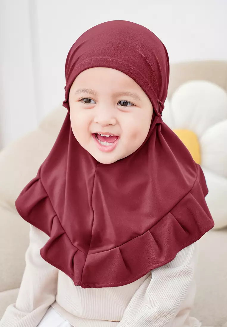 Jual COTTON BEE Cotton Bee - Zea Bergo Tali Ruffle | Hijab Instan Anak ...