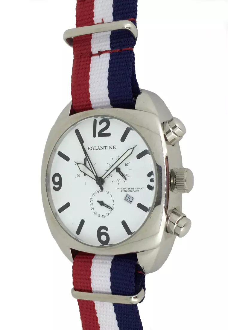 Buy EGLANTINE XXL Big Bubble Men's Stainless Steel Quartz Chrono Watch ...