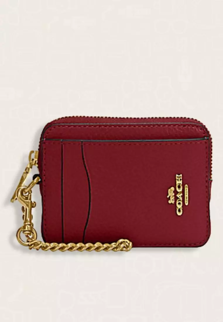 Jual Coach Coach Zip Card Case Cherry Original 2024 | ZALORA Indonesia