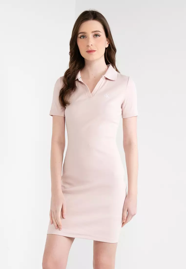 網上選購 CALVIN KLEIN Polo Collar Ribbed Dress - Calvin Klein Jeans 2025 系列 ...