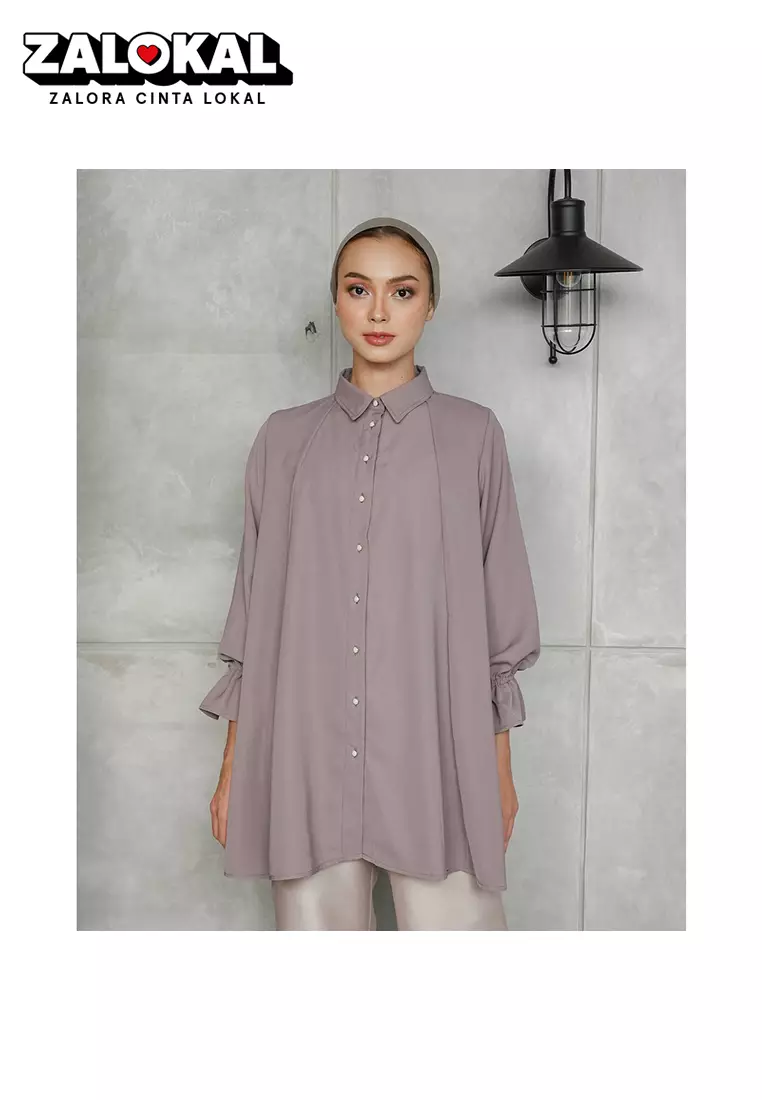 Jual geulis.id Geulis.id FELARA TUNIC (4 warna) Tunic - TAUPE Original ...