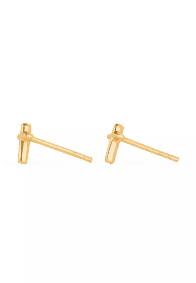 Buy Foundry Foundry 14k Cross Studs Gold 2024 Online | ZALORA Philippines