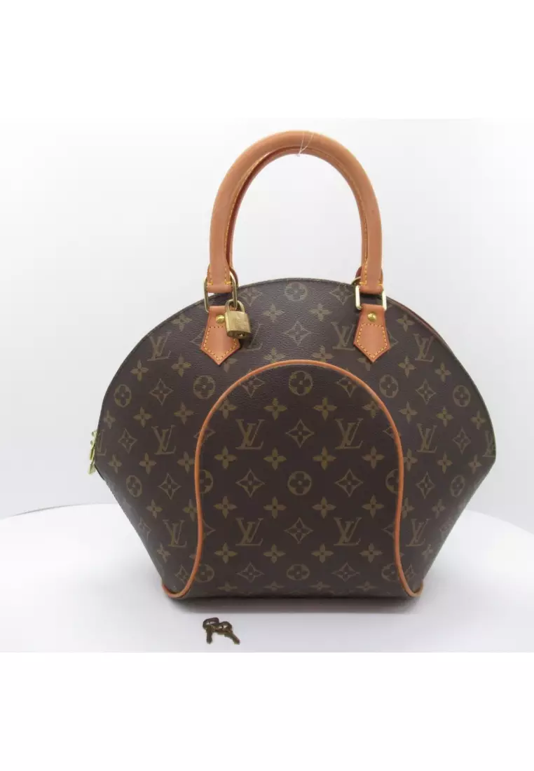 Buy Louis Vuitton Pre-loved Louis Vuitton Ellipse MM Handbag PVC Coated Canvas monogram Brown ...