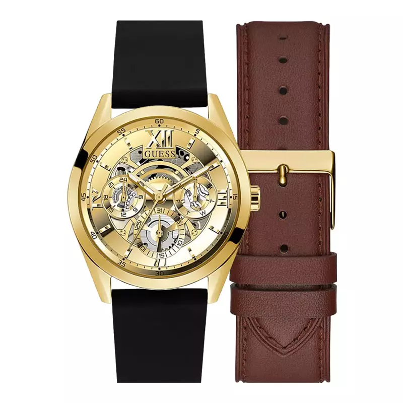 Jual Guess Watches Jam Tangan Pria Guess Tailor GW0449G1 Men Open Heart ...