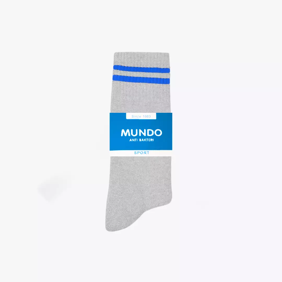 Jual Mundo MUNDO Men Sport Long Sock Anti Bacteria - Light Grey Misty ...