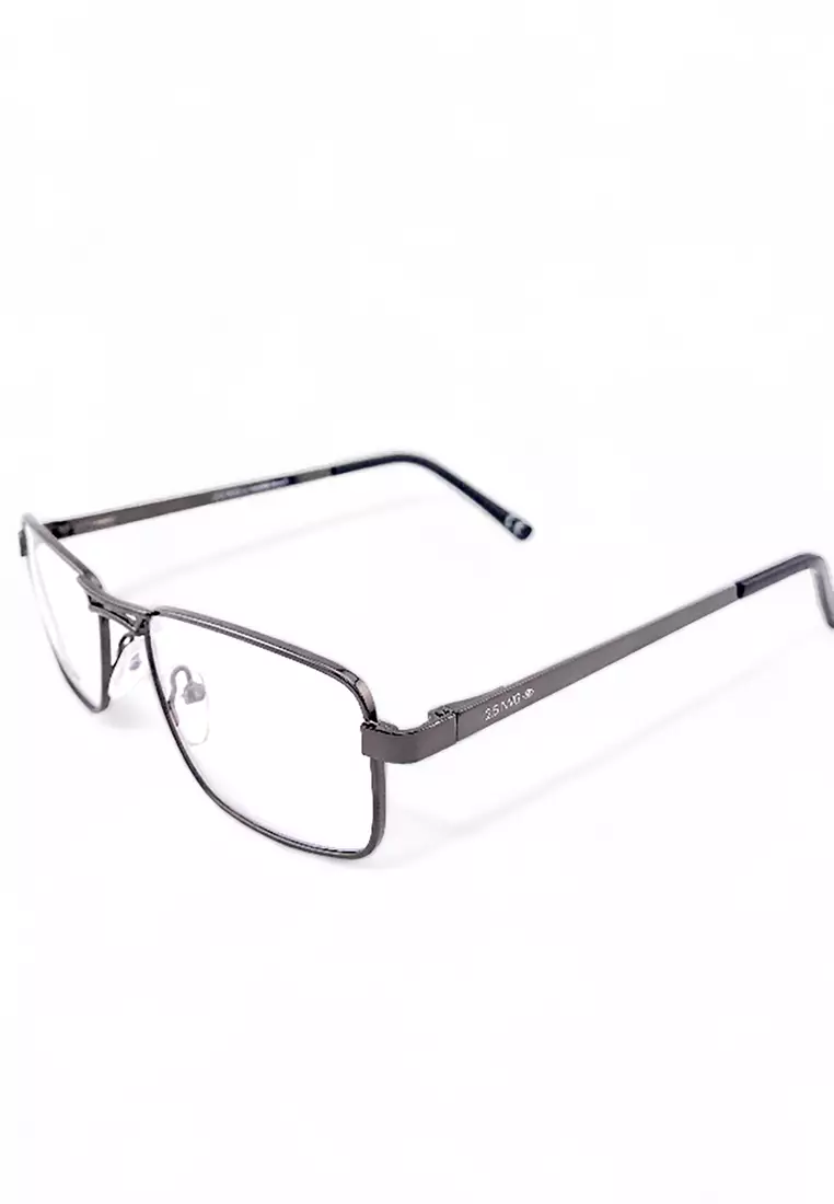 Buy 2.5 NVG OPH Men's Rectangle Frame Grey Metal Optical Frame with ...