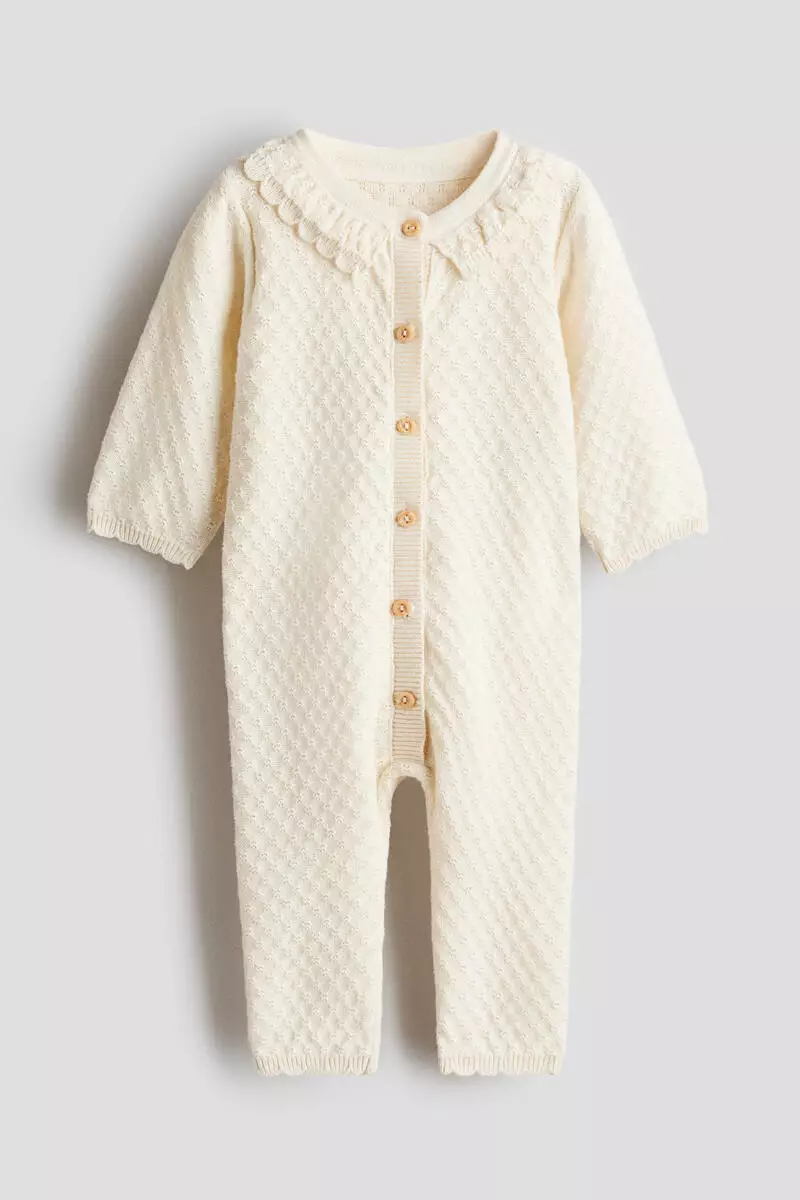 Buy H&M Textured-knit cotton romper suit 2025 Online | ZALORA Philippines