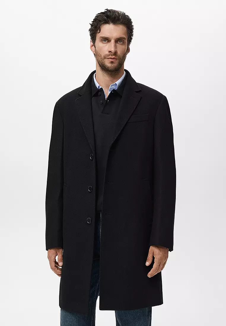Buy MANGO Man Wool Overcoat 2025 Online | ZALORA Philippines