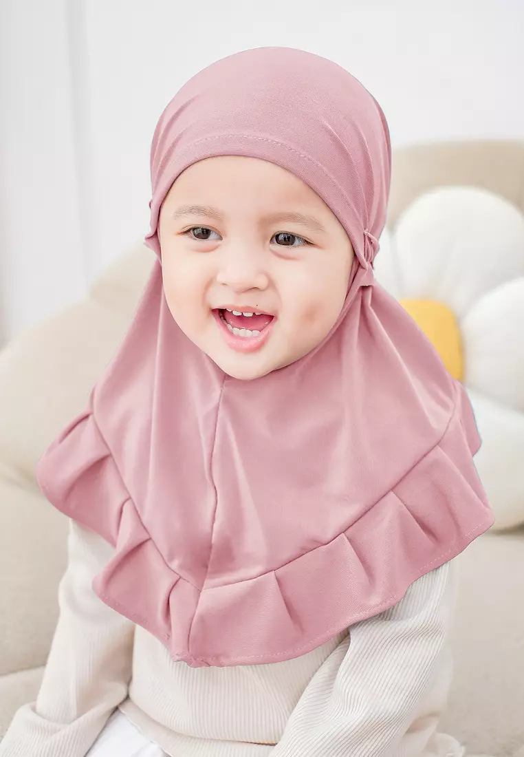 Jual COTTON BEE Cotton Bee - Zea Bergo Tali Ruffle | Hijab Instan Anak ...