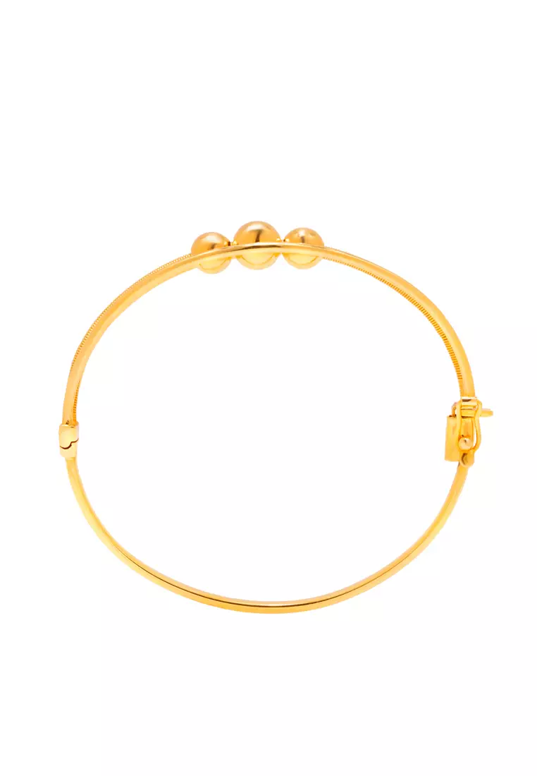 Buy TOMEI TOMEI Lusso Italia Triple Balls Bangle, Yellow Gold 916 ...