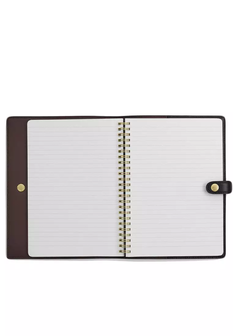 Coach Notebook In Signature Canvas - Walnut Black 2025 | Buy Coach ...