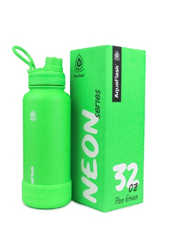 Aquaflask 32oz Wide Mouth Water Bottle Neon Fluo Green | ZALORA Philippines