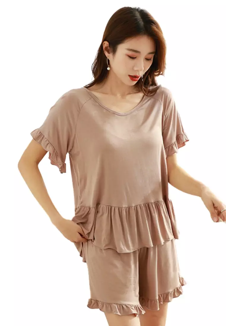 Buy THE LOUNGE EDIT Rufla Shorts Set 2025 Online | ZALORA Philippines