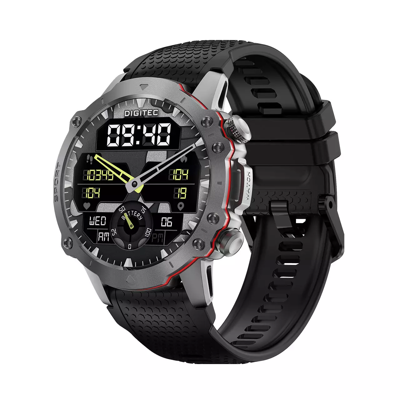Jual Digitec Digitec Jam Tangan Pria - Black - Rubber - DG-SW-HUNTER-BK ...