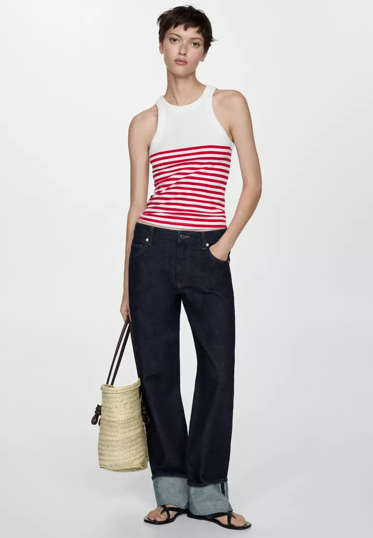 Jual Mango Stripe-Print Top Original 2024 | ZALORA Indonesia