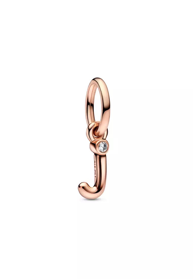 Buy PANDORA Pandora 14K Rose Gold Plated Letter j Script Alphabet ...