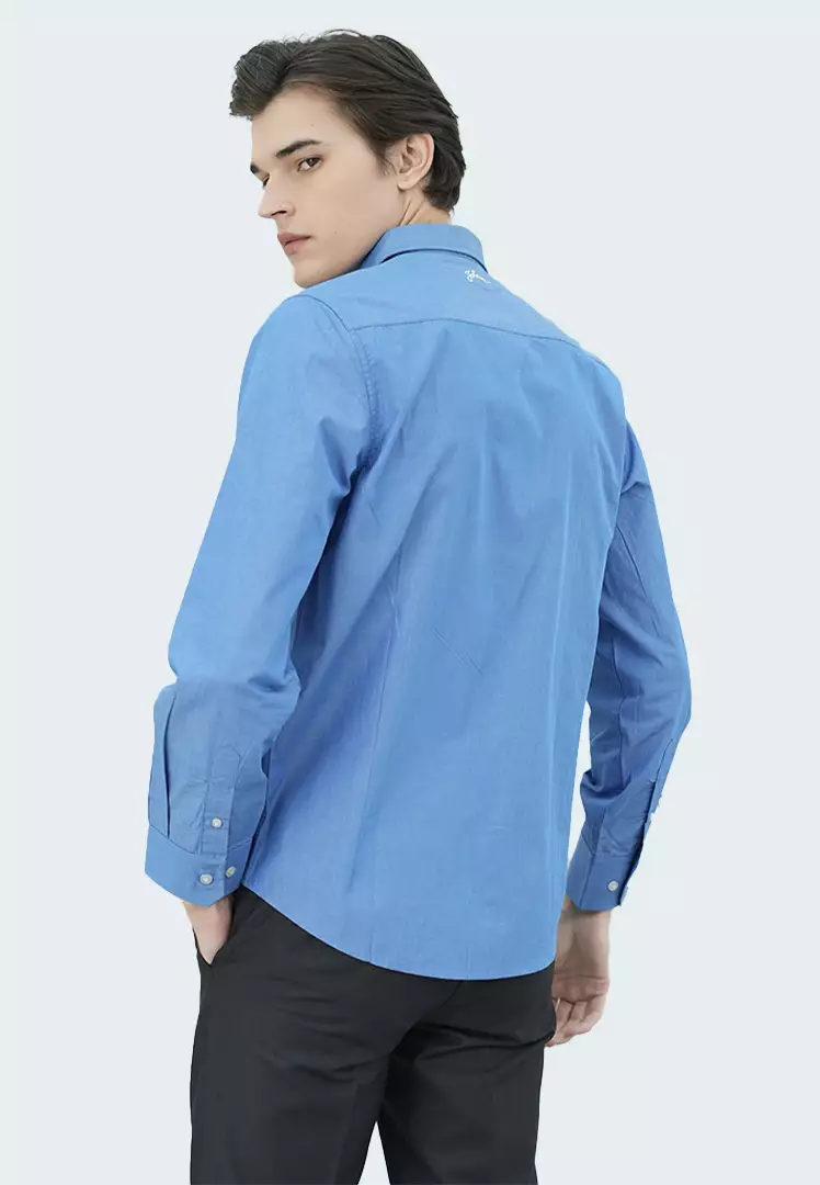 Jual Johnwin Johnwin - Slim Fit - Casual - Biru - Lengan Panjang - ASH ...