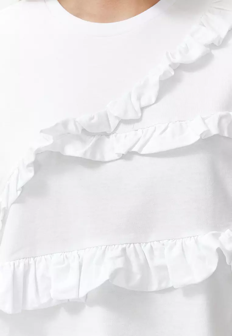 Buy Trendyol Ruffled T-Shirt 2025 Online | ZALORA