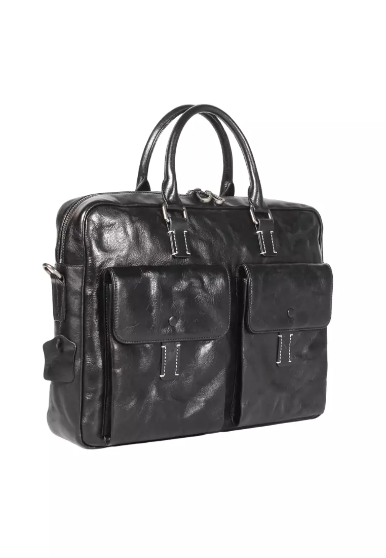 Buy Lara First Layer Cowhide Men's Tote Bag - Black Hand - grab Leather ...