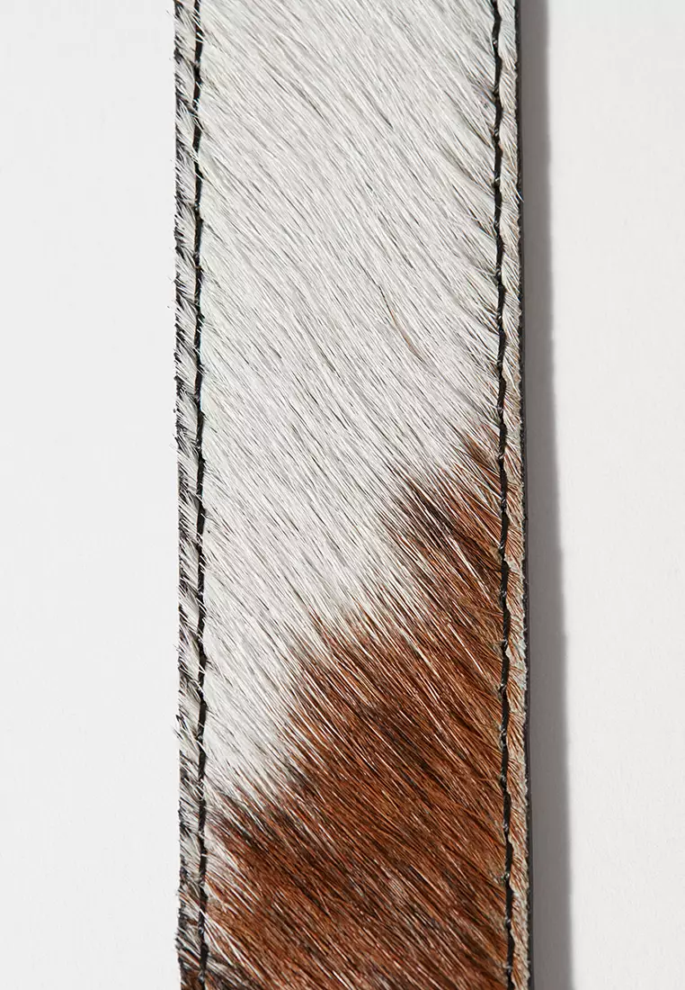 Buy & Other Stories Cow-Print Leather Belt 2025 Online | ZALORA