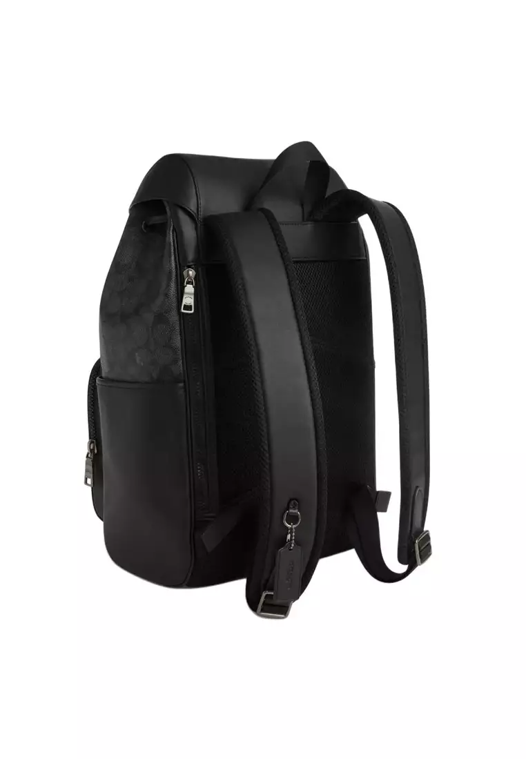 Buy Coach Racer Backpack In Signature Charcoal Black CT707 Online ...