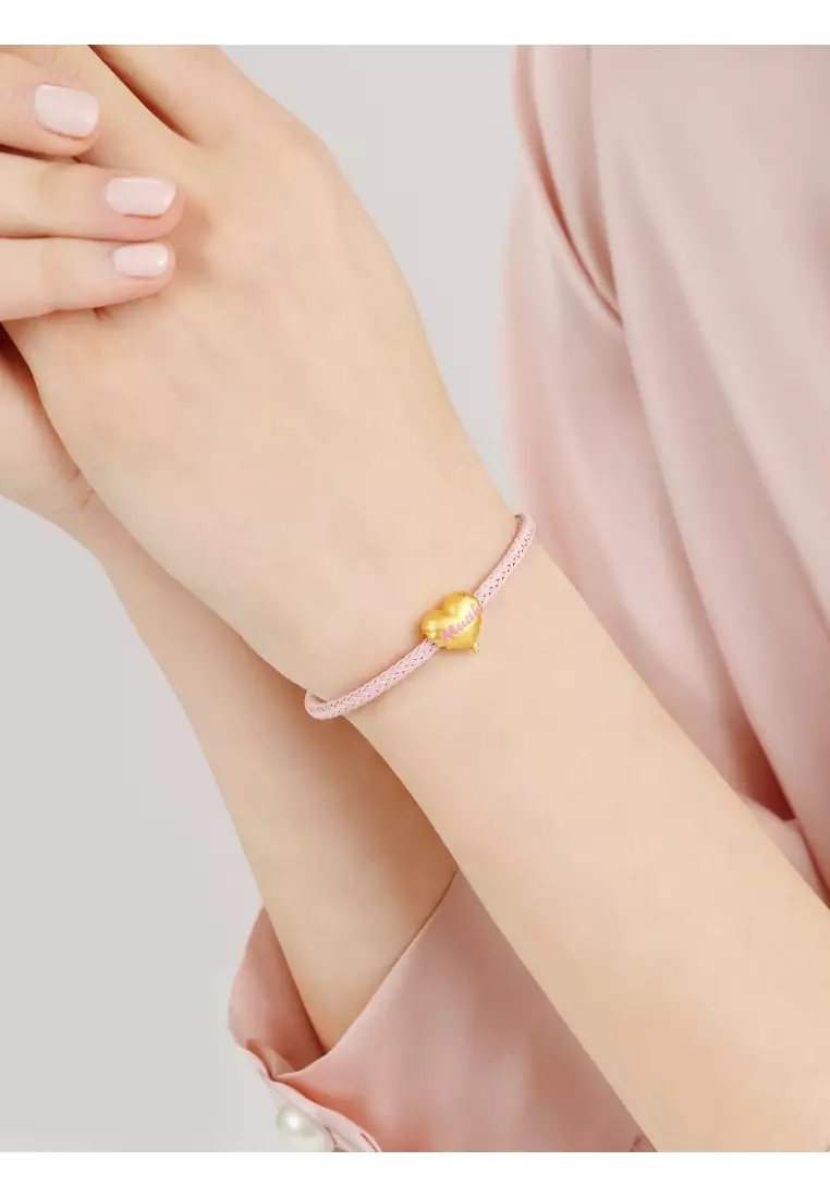 Buy Chow Sang Sang 999 24K Solid Gold Mini Charm Kissing Muah Heart ...