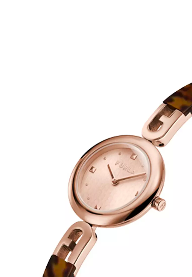 Buy FURLA Watches FURLA BANGLE Rose Gold Tone Case Rose Gold Dial Watch ...