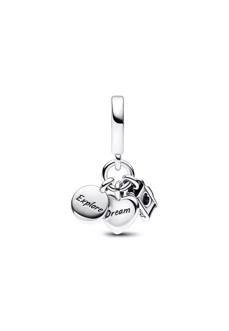 Buy Pandora Pandora Camera, Heart & Compass Triple Dangle Charm Online ...