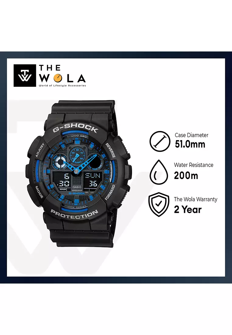 網上選購 G-Shock Men Analog-Digital Watch GA-100-1A2 Black Resin Strap 2025 ...