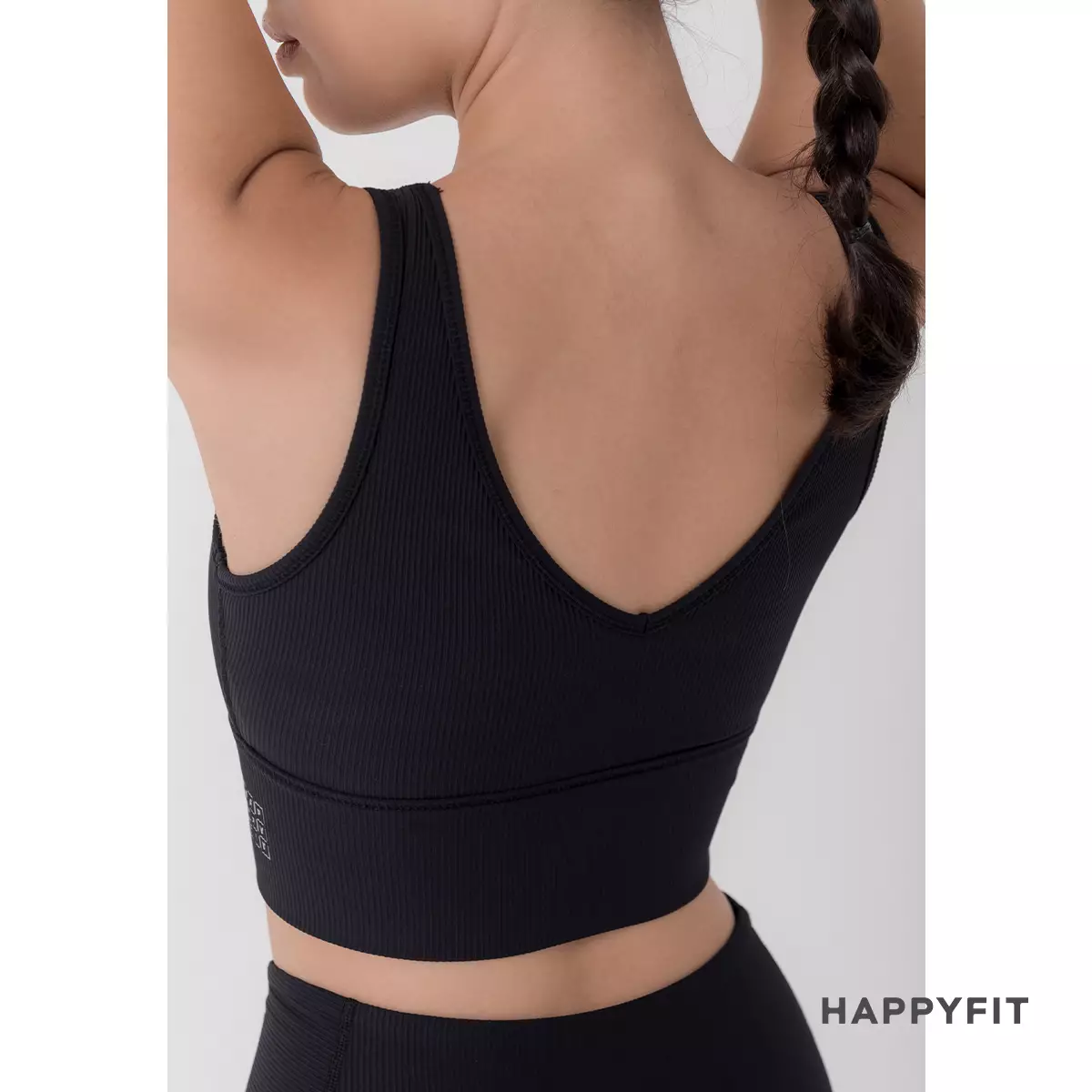 Jual Happyfit HAPPYFIT PLEATED Basic Two Ways Sports Bra Black Original ...
