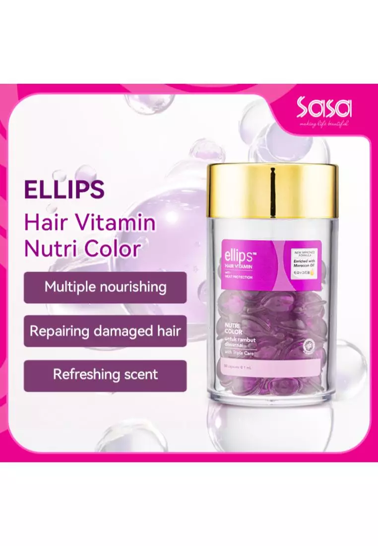 Buy Ellips Ellips Hair Vitamin Nutri Color 50pcs Online | ZALORA Malaysia