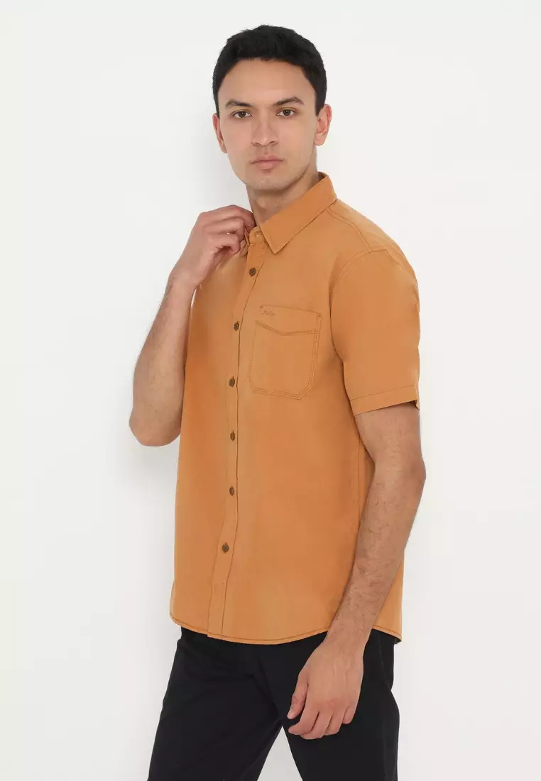 Jual Police Denim POLICE Kemeja Polos Cotton Regular Fit Pria Original ...