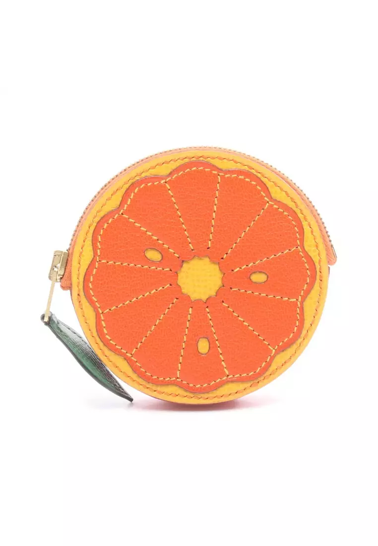 網上選購 Hermès Pre-Loved Hermès Tutti frutti coin purse Chevre orange ...