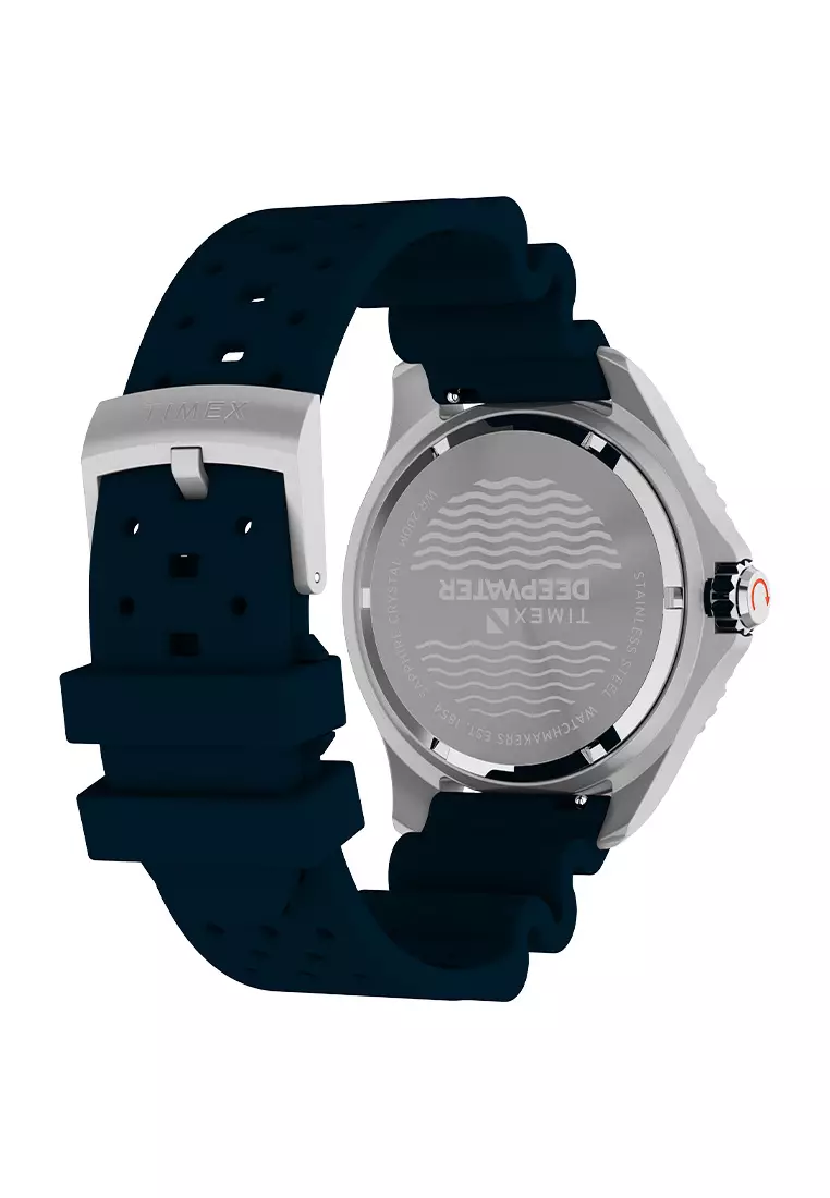 Buy Timex Timex Deepwater Meridian 200 Blue Rubber Analog Quartz Watch ...
