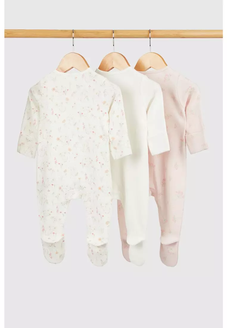 Buy Mothercare My First Mouse Baby Sleepsuits - 3 Pack 2025 Online ...