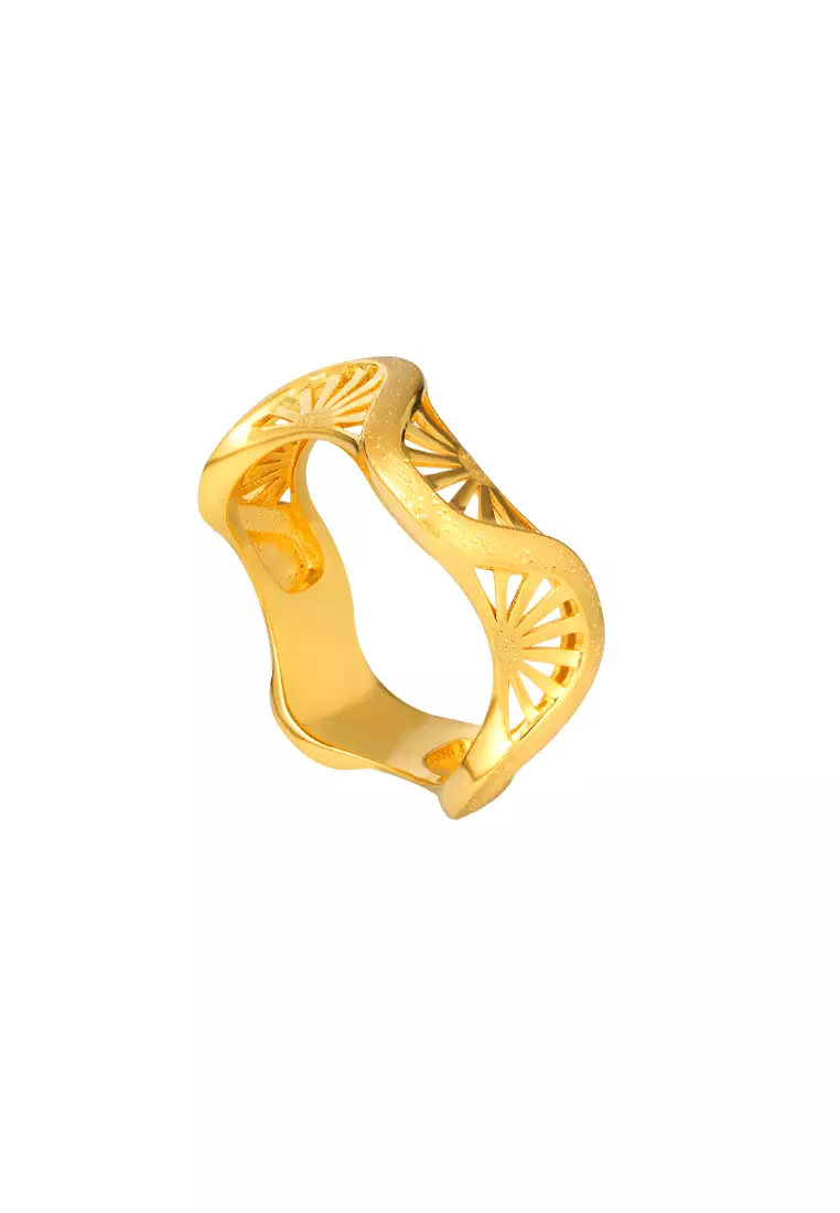 Buy TOMEI TOMEI Sri Puteri Collection Wavy Ring, Yellow Gold 916 2025 ...