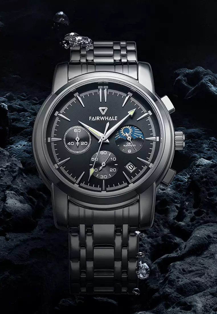Buy Mark Fairwhale Unisex Stainless Steel Chronograph Quartz Watch ...