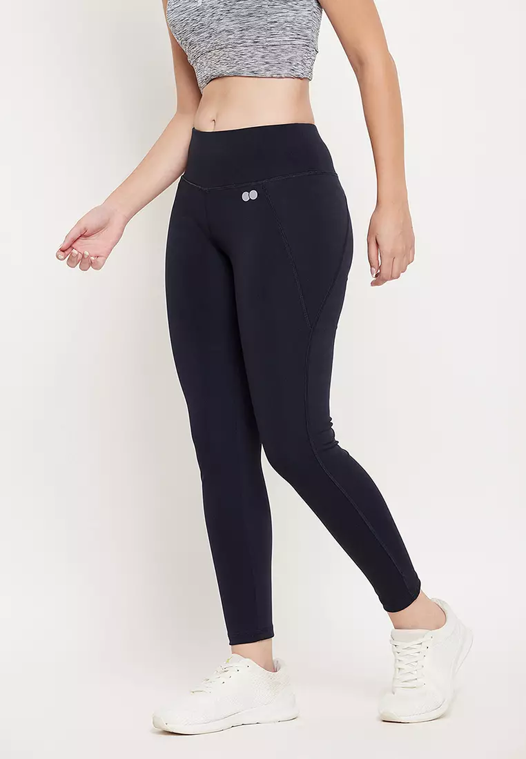 Clovia Clovia Snug Fit Active Tights in Navy with Reflective Logo 2025 ...
