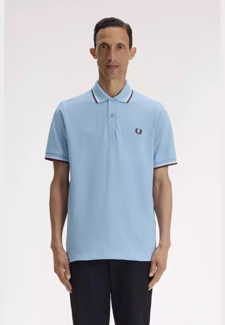 Buy Fred Perry Fred Perry M12 Twin Tipped Fred Perry Shirt (Sky) 2026 ...