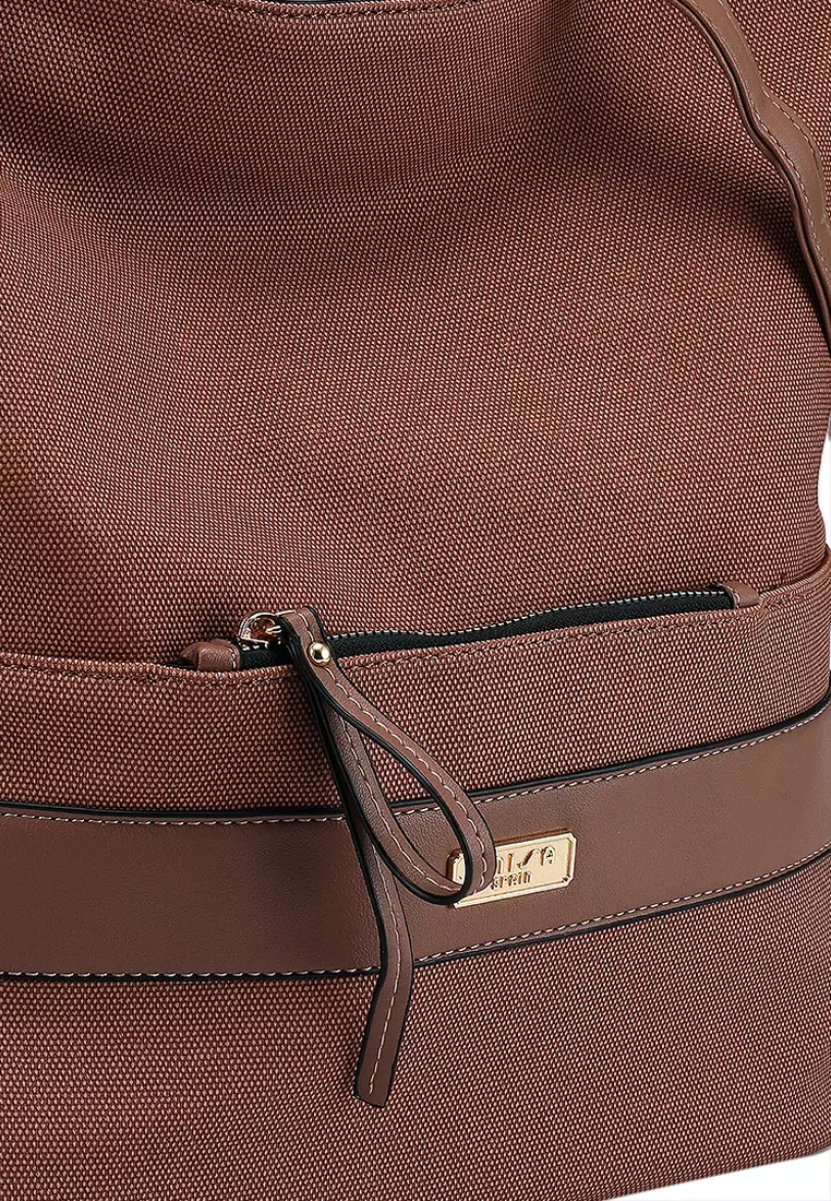 Buy Unisa Duo-Texture Convertible Hobo Bag 2025 Online | ZALORA Philippines