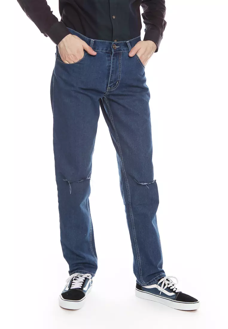 Jual 2nd Red Ripped Jeans Basic Premium Regular Fit JB911 Original 2025 ...