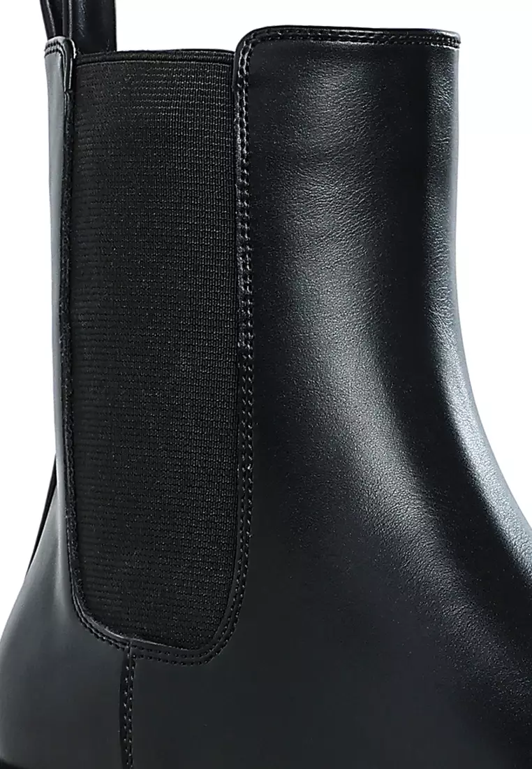 London Rag Stacked Heel Chelsea Boots in Black 2025 | Buy London Rag ...