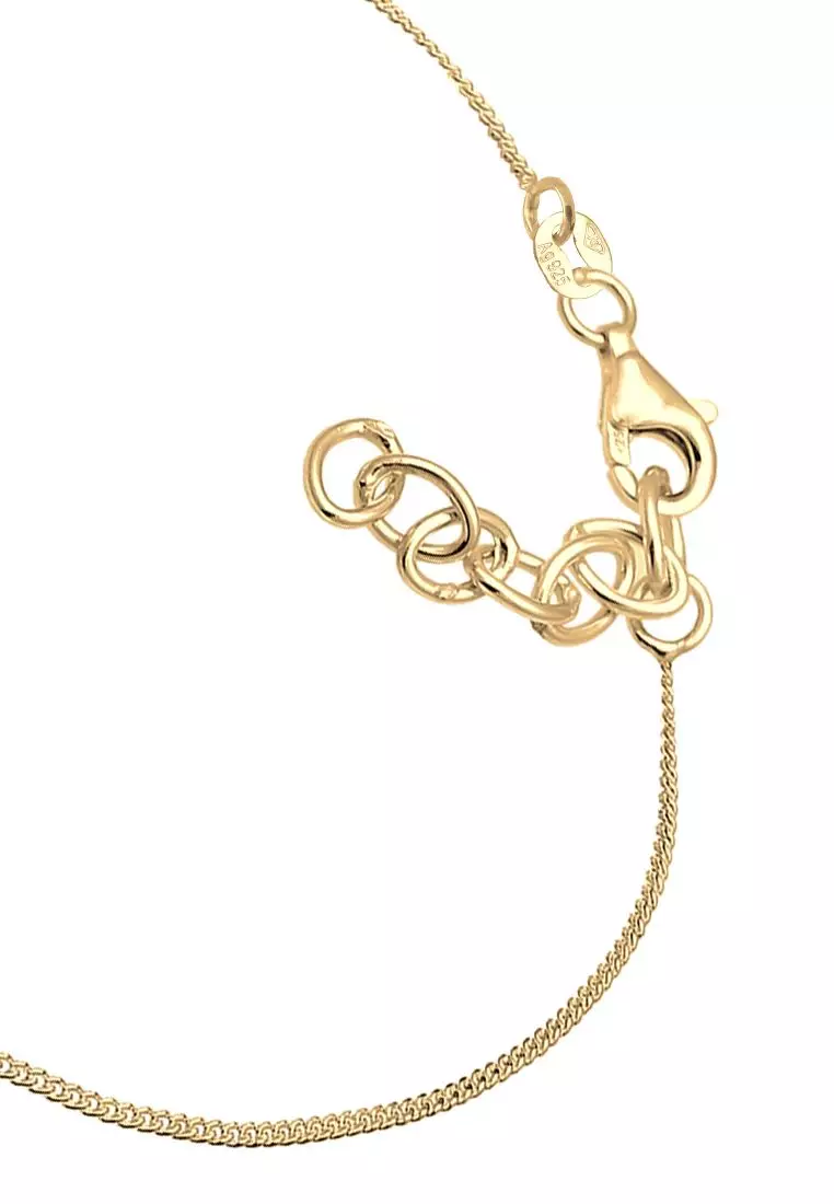 Buy ELLI GERMANY Heart and Star Charm Bracelet – Gold-Plated Silver ...