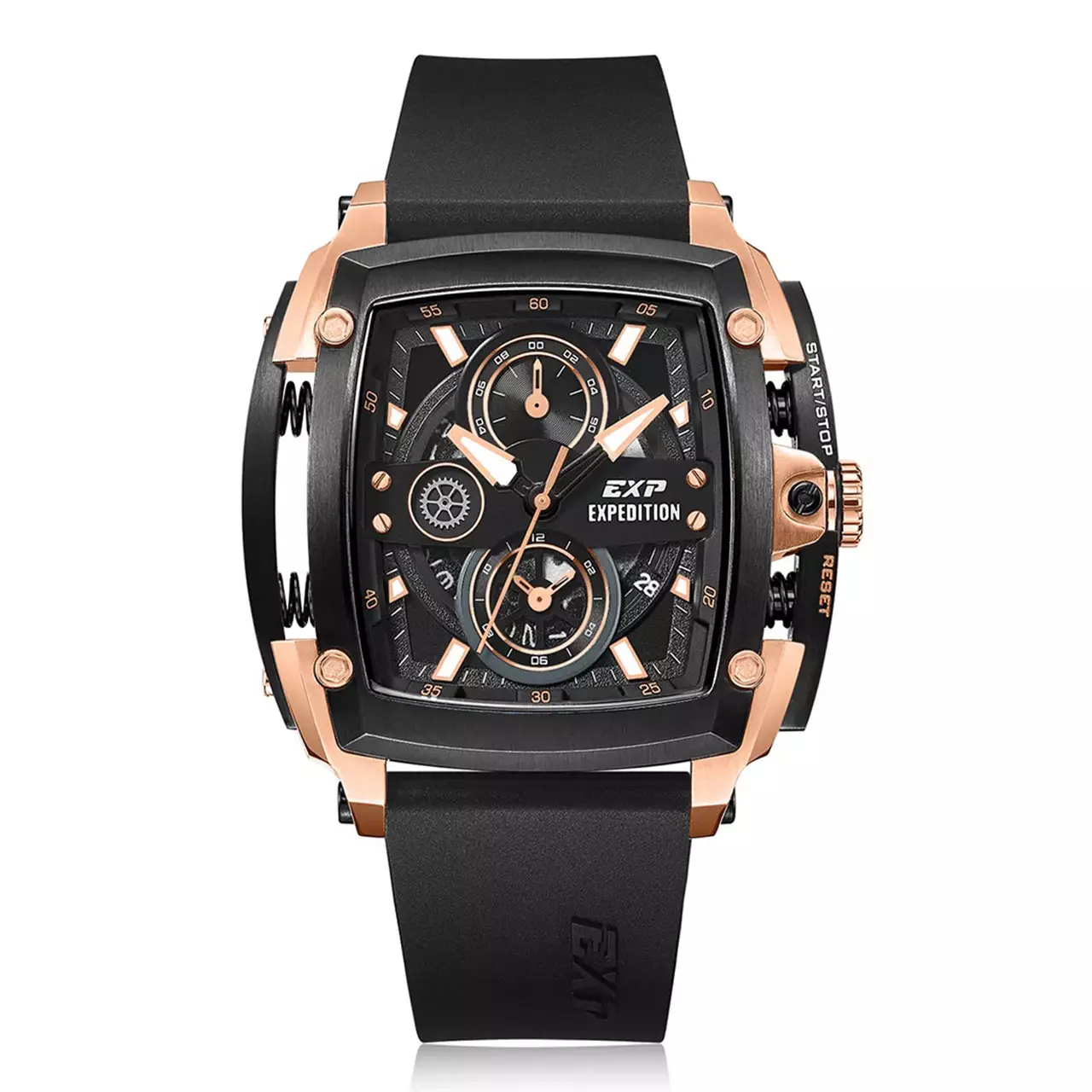 Jual Expedition Expedition Jam Tangan Pria - Black Rosegold - Rubber ...