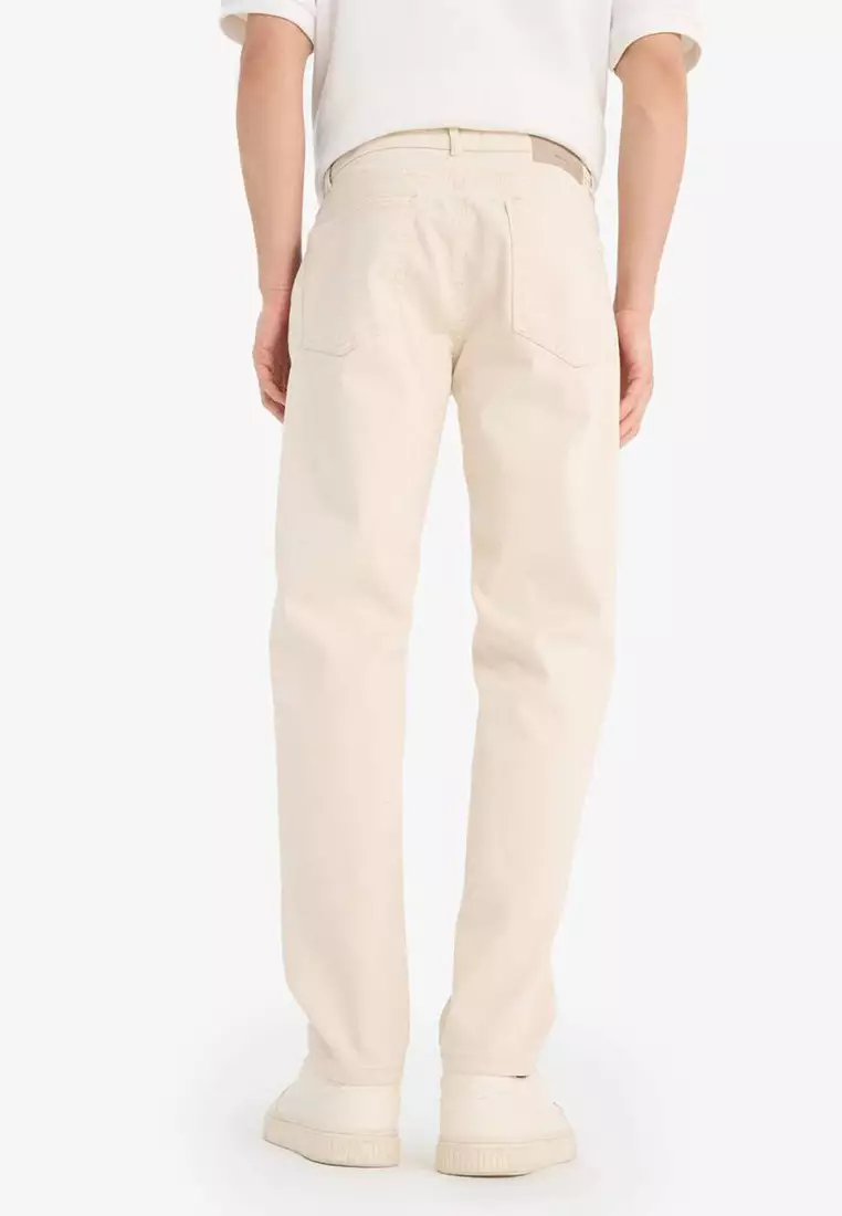 Buy DeFacto Slim Tapered Fit Narrow Fit Normal Waist Shrinking Leg Jean ...